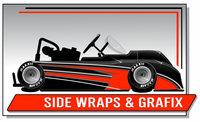 Graphics and decals for racing go-karts, oval flat karts, champ karts ...