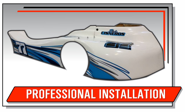 Graphics and decals for racing go-karts, oval flat karts, champ karts ...