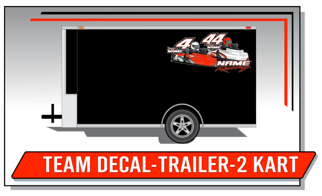 GKG TEAM DECAL 2 KART TRAILER SET