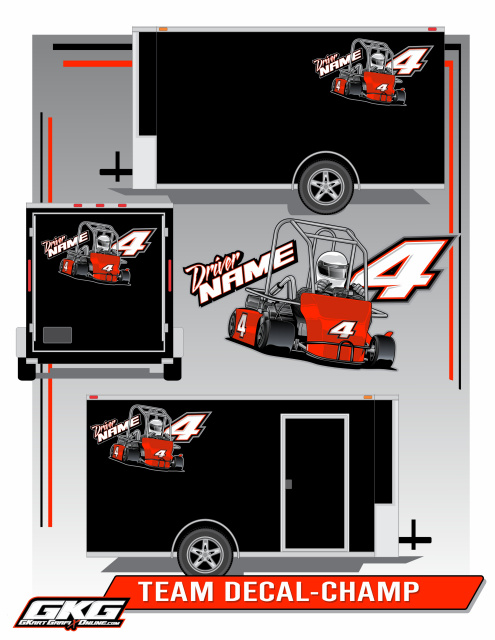 GKG TEAM DECAL CHAMP TRAILER SET