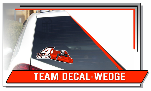 GKG TEAM DECAL WEDGE 6" X 9" SET